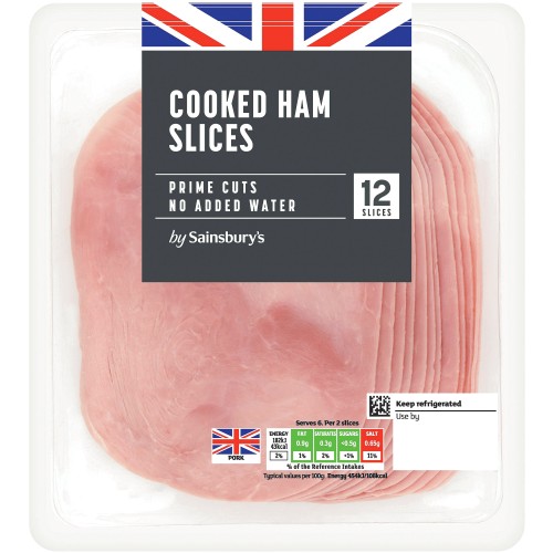 Sainsbury's 12 Cooked Ham Slices (240g) - B31 Local (Clean, direct, and ...
