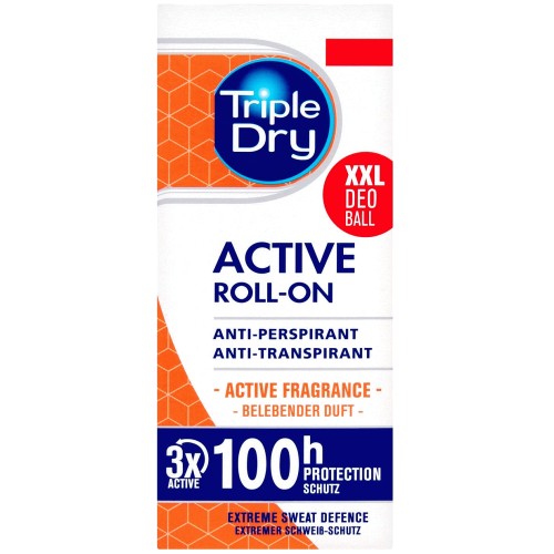 Triple Dry Active Fragrance Anti-Perspirant Roll On Men 100-Hours (50ml ...