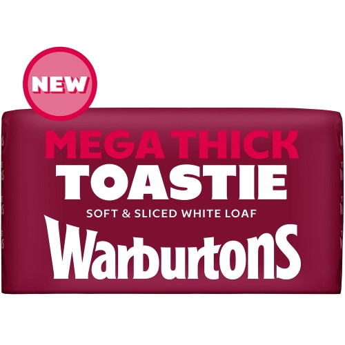 Warburtons Mega Thick Toastie Soft & Sliced White Loaf (800g) - B31 ...